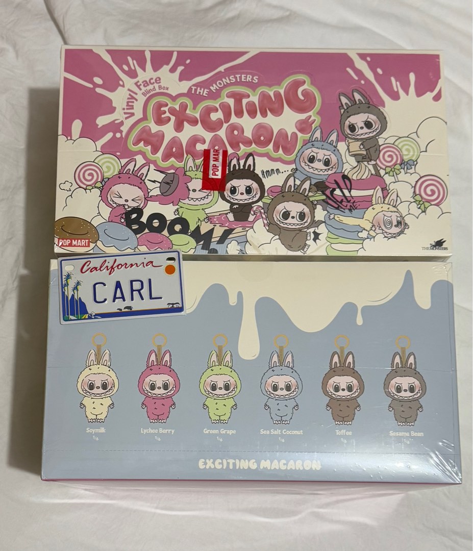 Labubu v1 Exciting Macaron, Hobbies & Toys, Toys & Games on Carousell