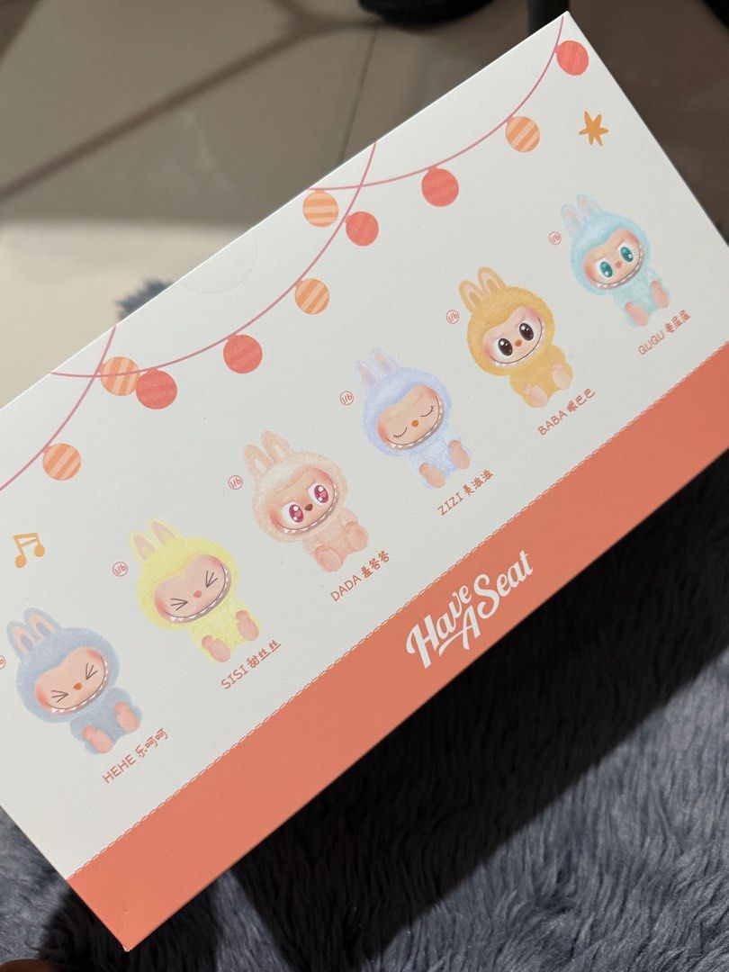 Labubu Version 2 Have A Seat HEHE Opened Only but Unused, Hobbies ...