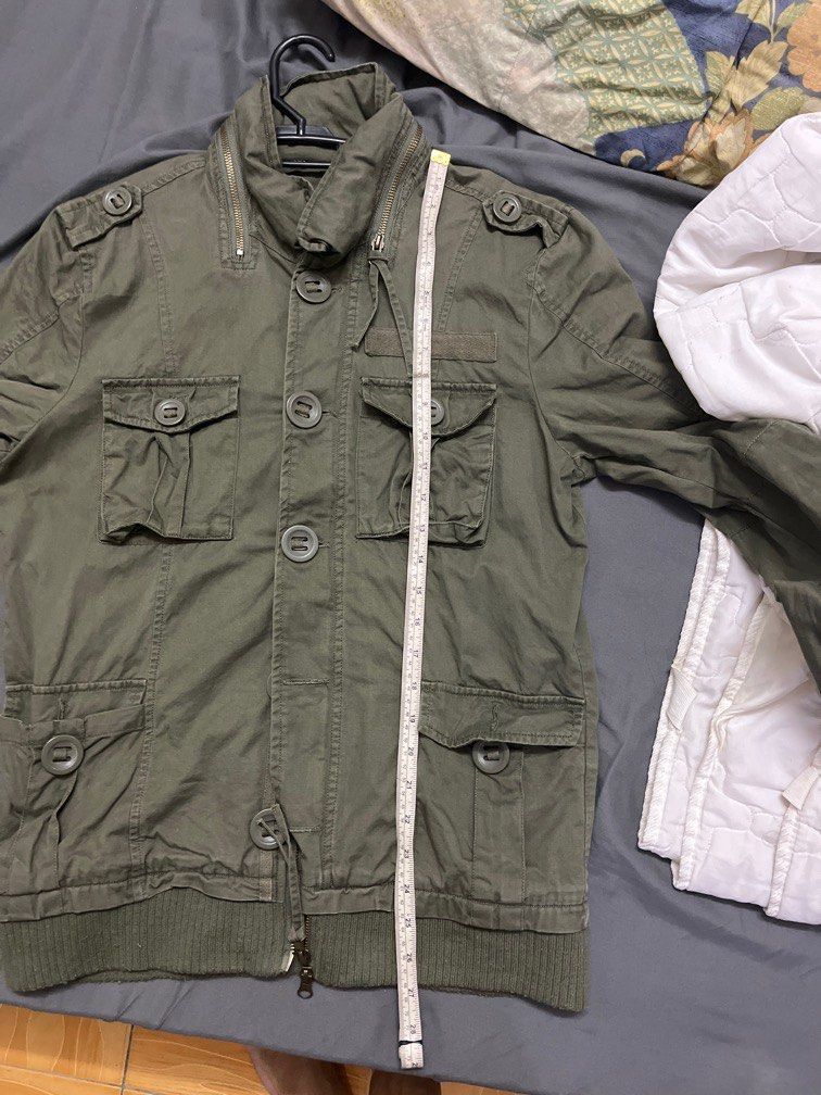 M65 Military Multi Pocket Hidden Hood field Jacket, Men's Fashion ...