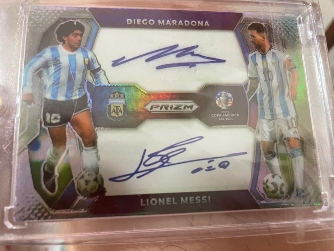 Maradona and messi auto card homemade, Hobbies & Toys, Toys & Games on Carousell