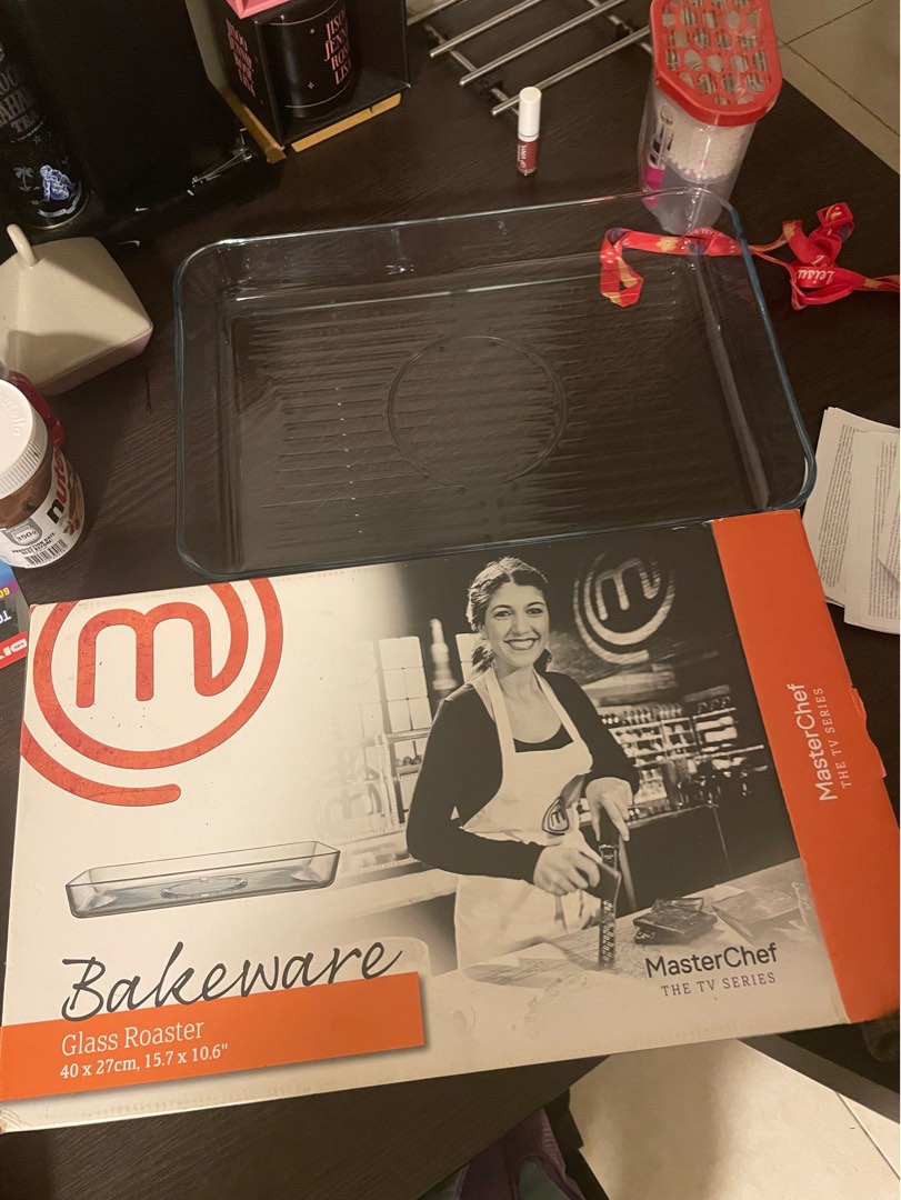 MasterChef Bakeware Glass Roaster, Furniture & Home Living, Kitchenware ...