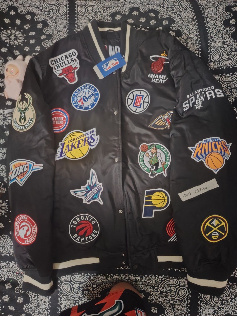 NBA Multi patch logo embroid, Men's Fashion, Coats, Jackets and ...