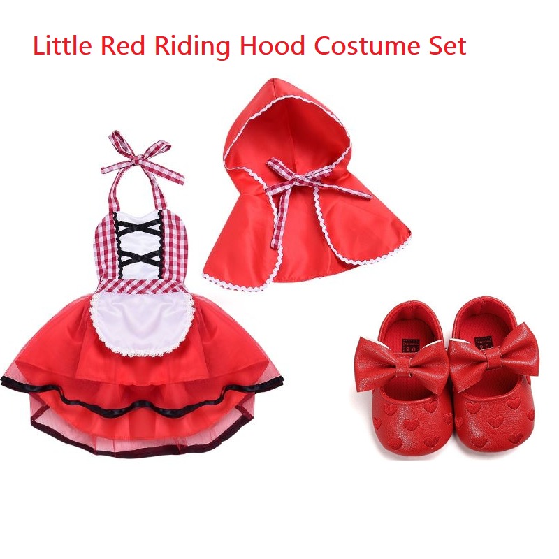 Newborn Toddler Little Red Riding Hood with Shoes Costume Baby Girl ...