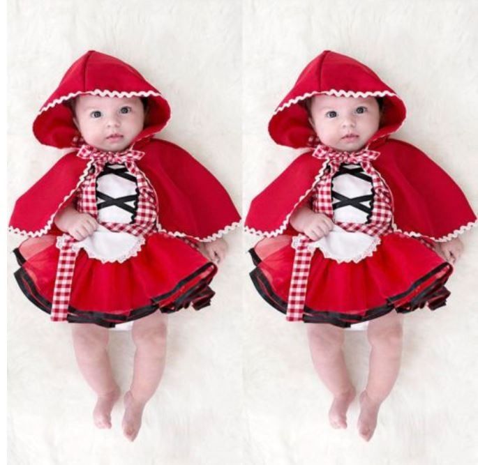 Newborn Toddler Little Red Riding Hood with Shoes Costume Baby Girl ...
