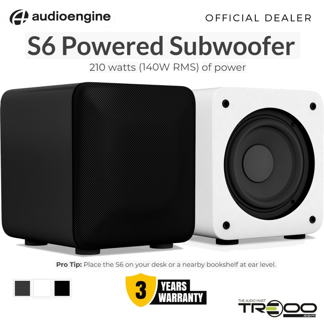 [Official]($20 Cashback!) Audioengine S6 6-inch (6") Compact Powered ...