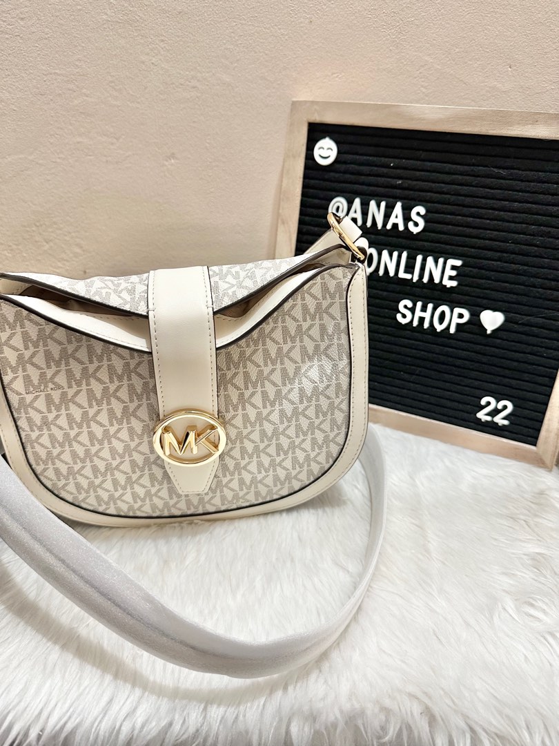 Original Michael Kors Gabby Small Foldover Hobo Crossbody Bag mono ...