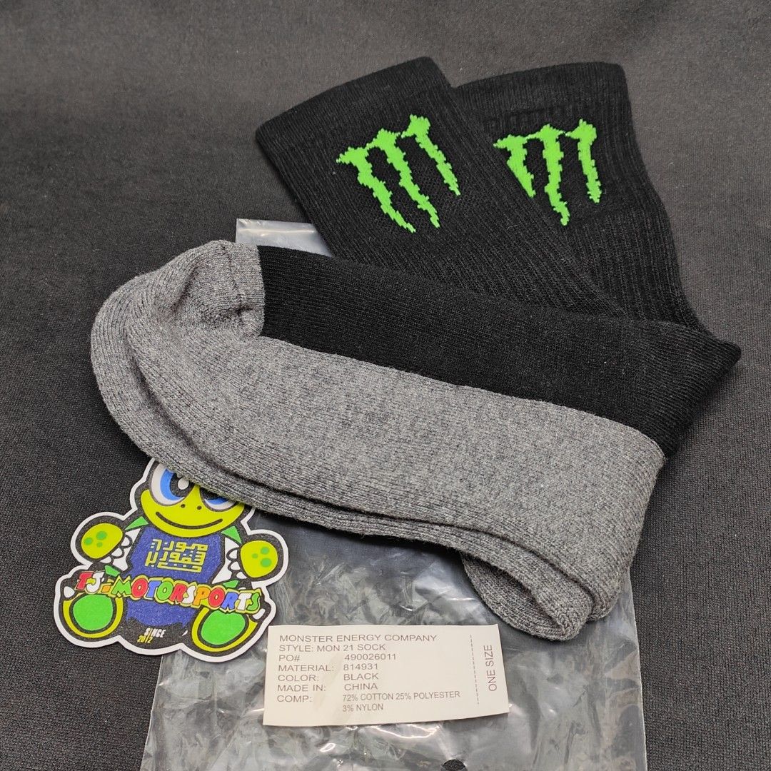 Original Monster Energy Socks, Men's Fashion, Watches & Accessories ...