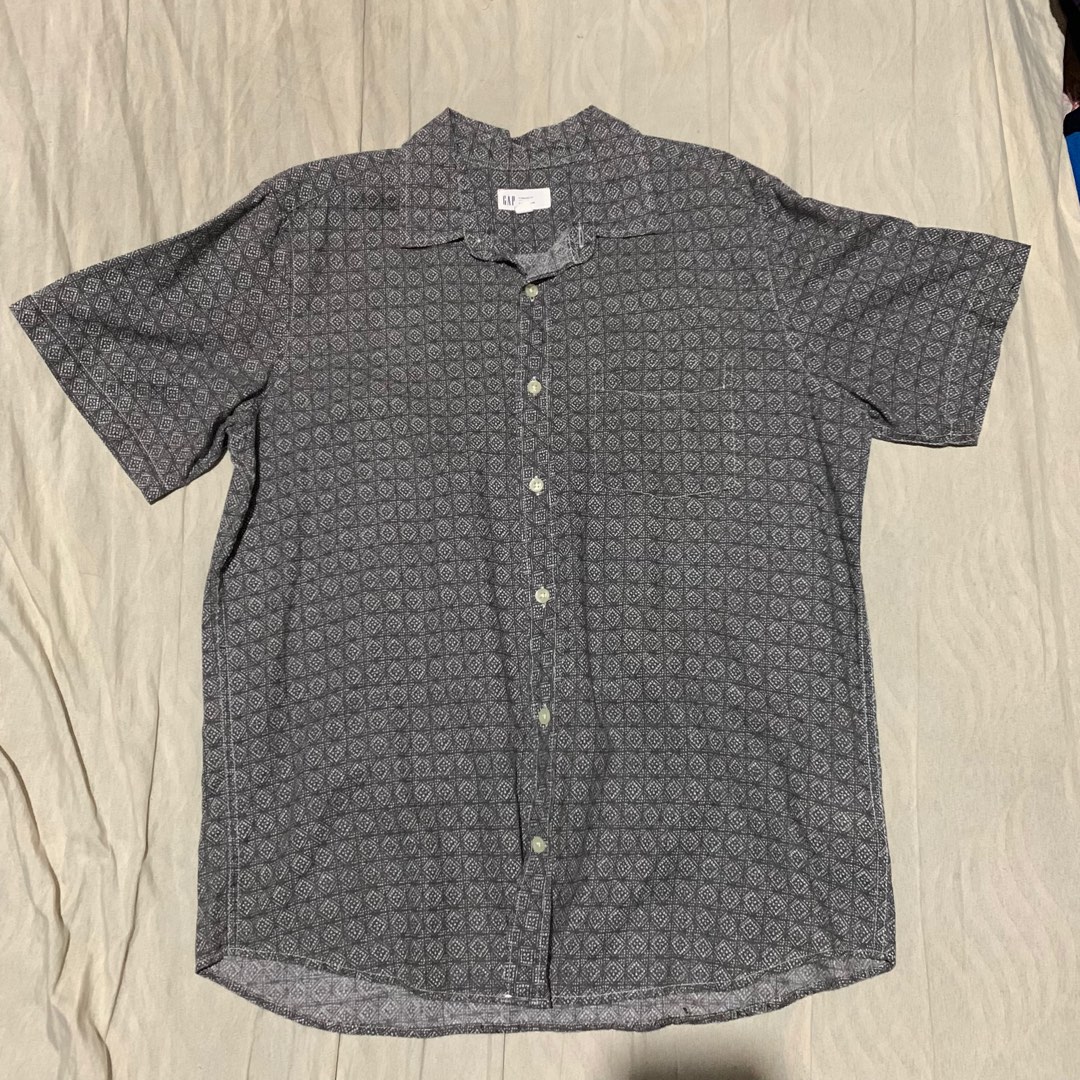 Pattern Button Down Shirt Polo by GAP, Men's Fashion, Tops & Sets ...