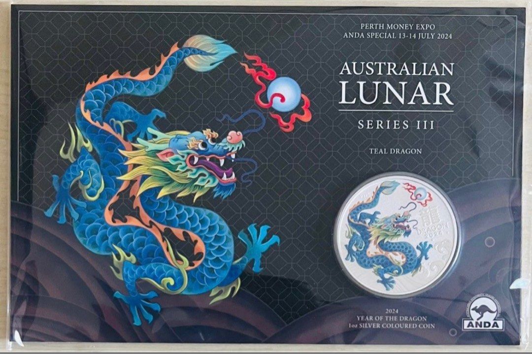 Perth Money Expo ANDA Special Australian Lunar III 2024 Dragon 1oz ...