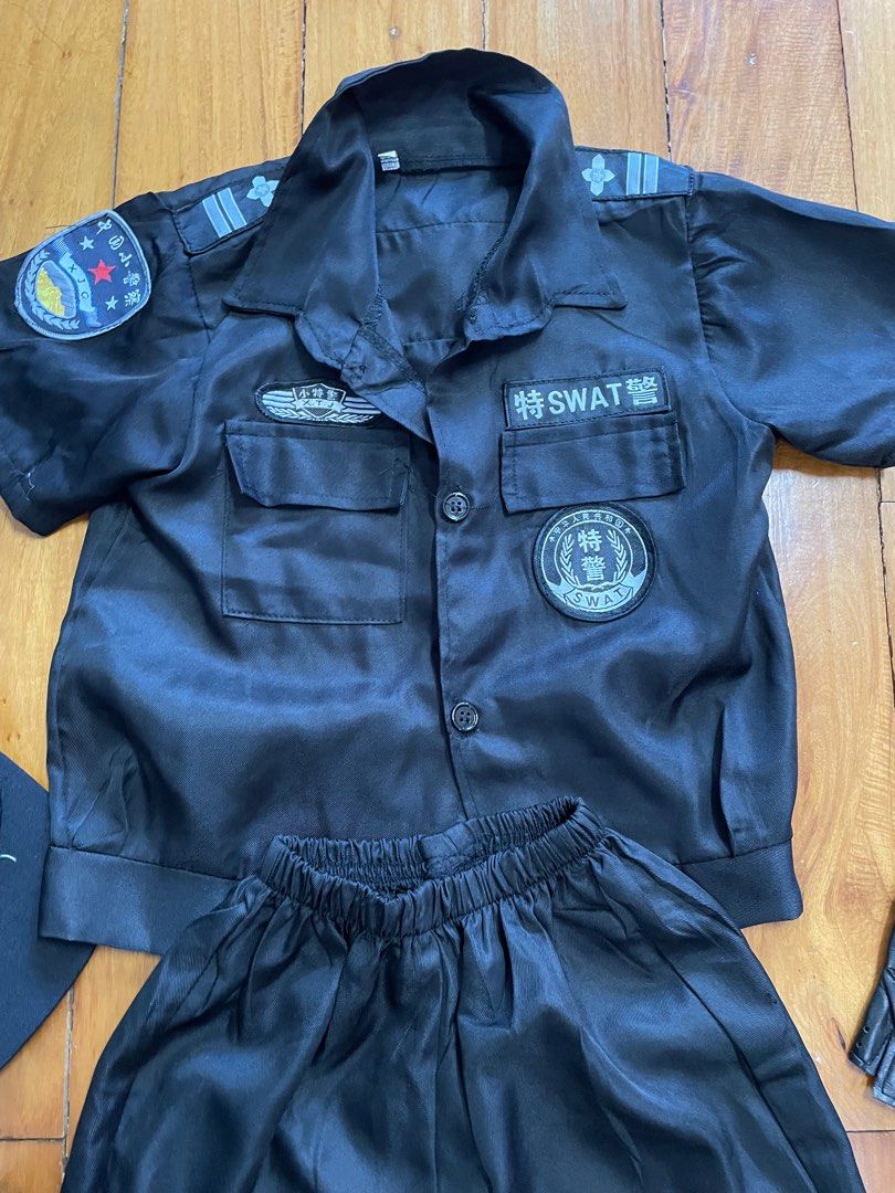 Police Swat Costume For Kids Boys Girls Pulis CostumeRole-play Cosplay ...