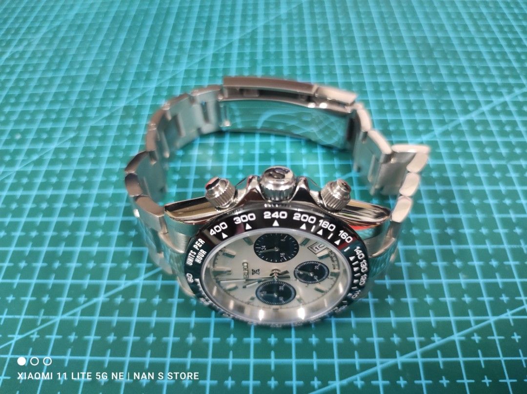 Pre owned ~Seiko mod~ panda speedtimer mod mecca quartz vk63 40mm, Men ...