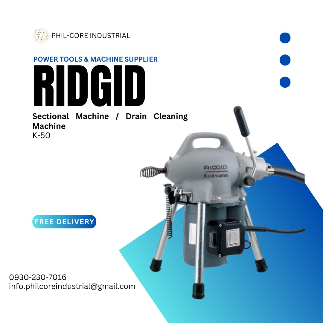 Ridgid K-6P Toilet Auger with Drop Head, Commercial & Industrial ...
