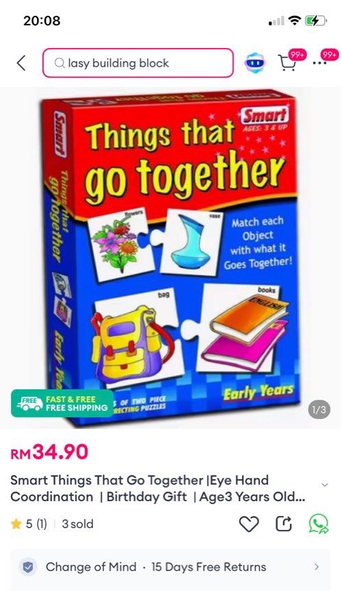 5 sets Smart - Problem Solving educational matching cards for kids ages ...