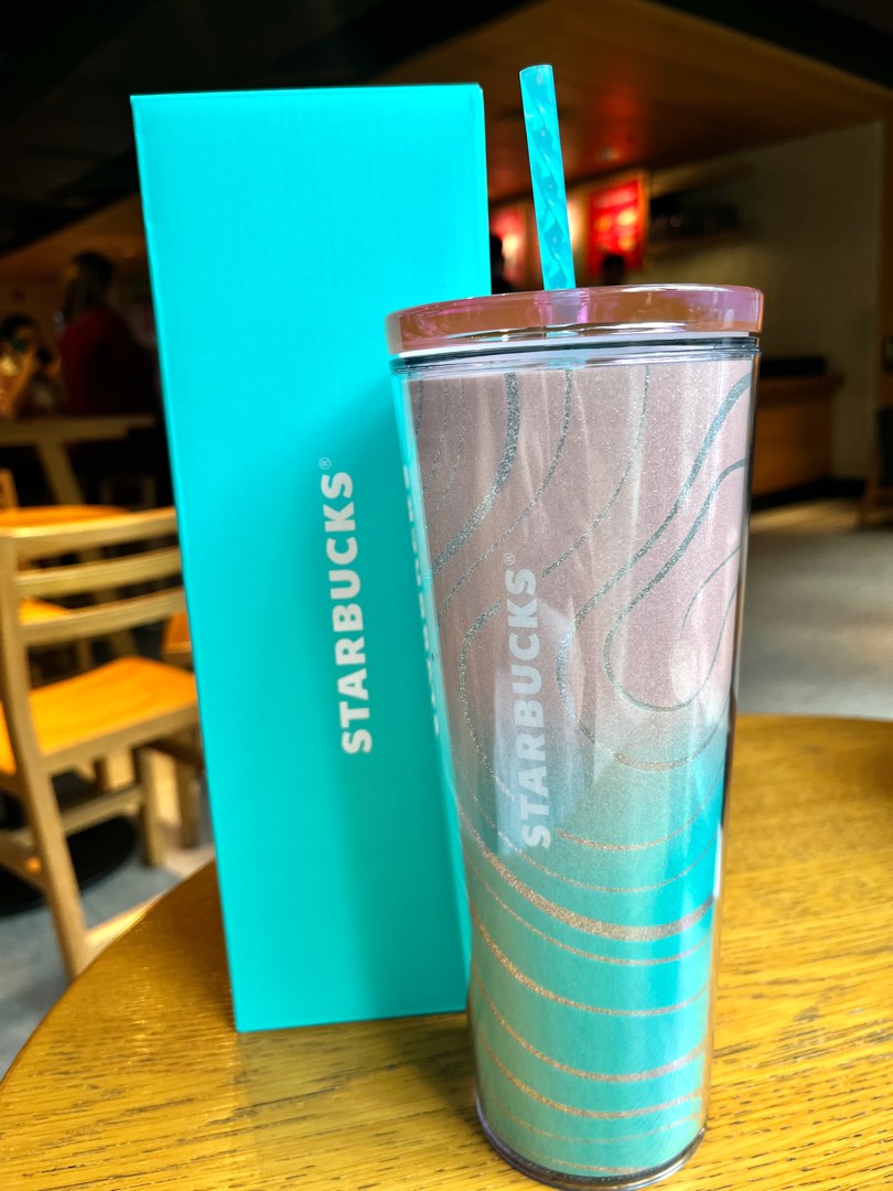 Starbucks 2025 Turquoise Cold Cup, Furniture & Home Living, Kitchenware ...