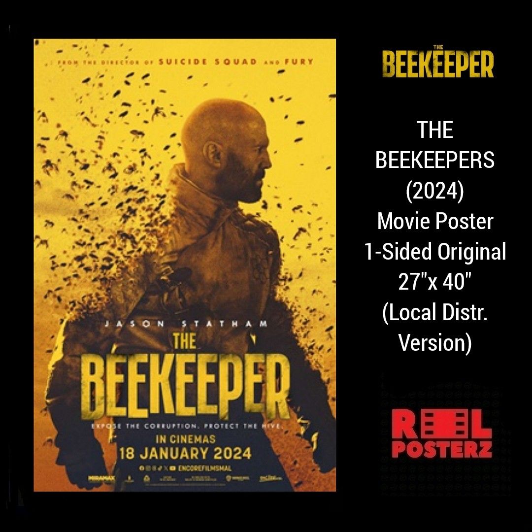 THE BEEKEEPERS (2024) Movie Poster 1-Sided Original 27"x 40" (Local Distr. Version), Hobbies ...