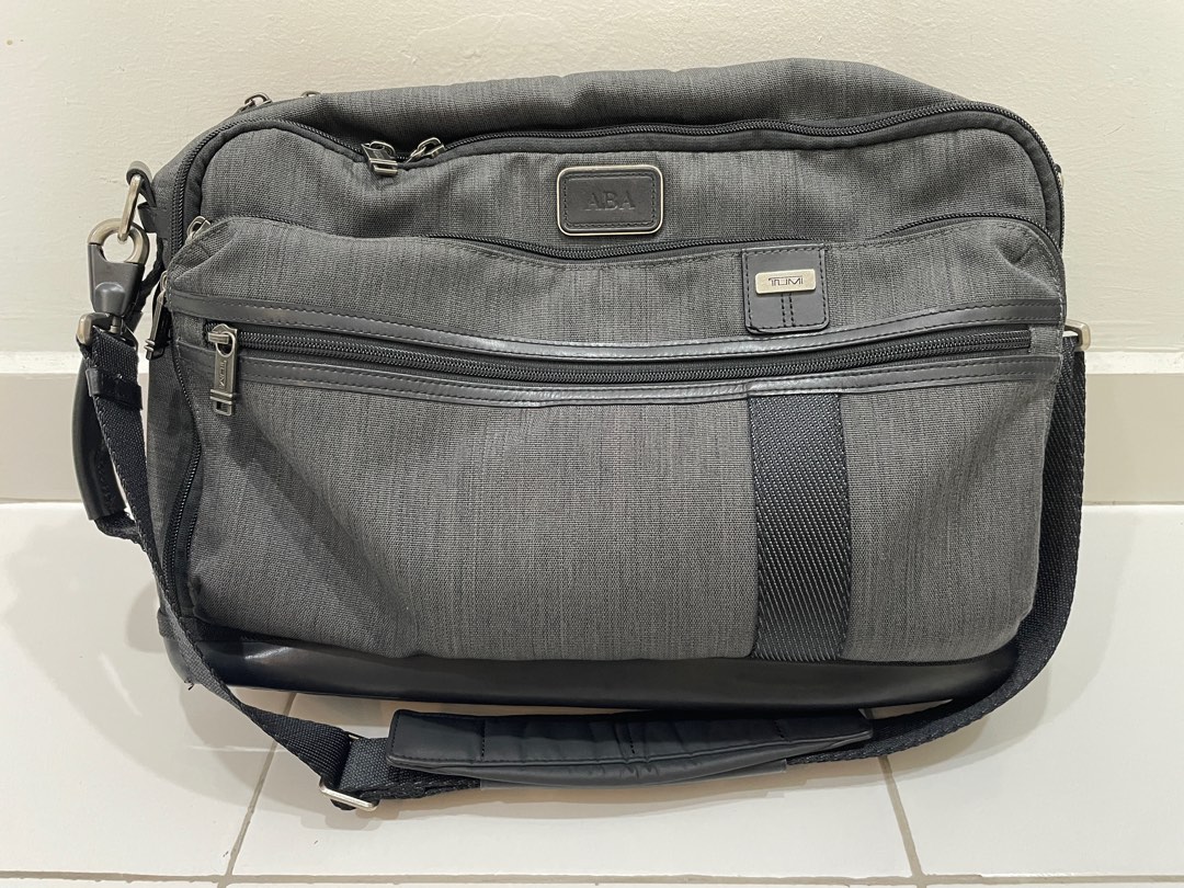 Tumi Grayson 3-way briefcase in charcoal, Men's Fashion, Bags, Briefcases on Carousell
