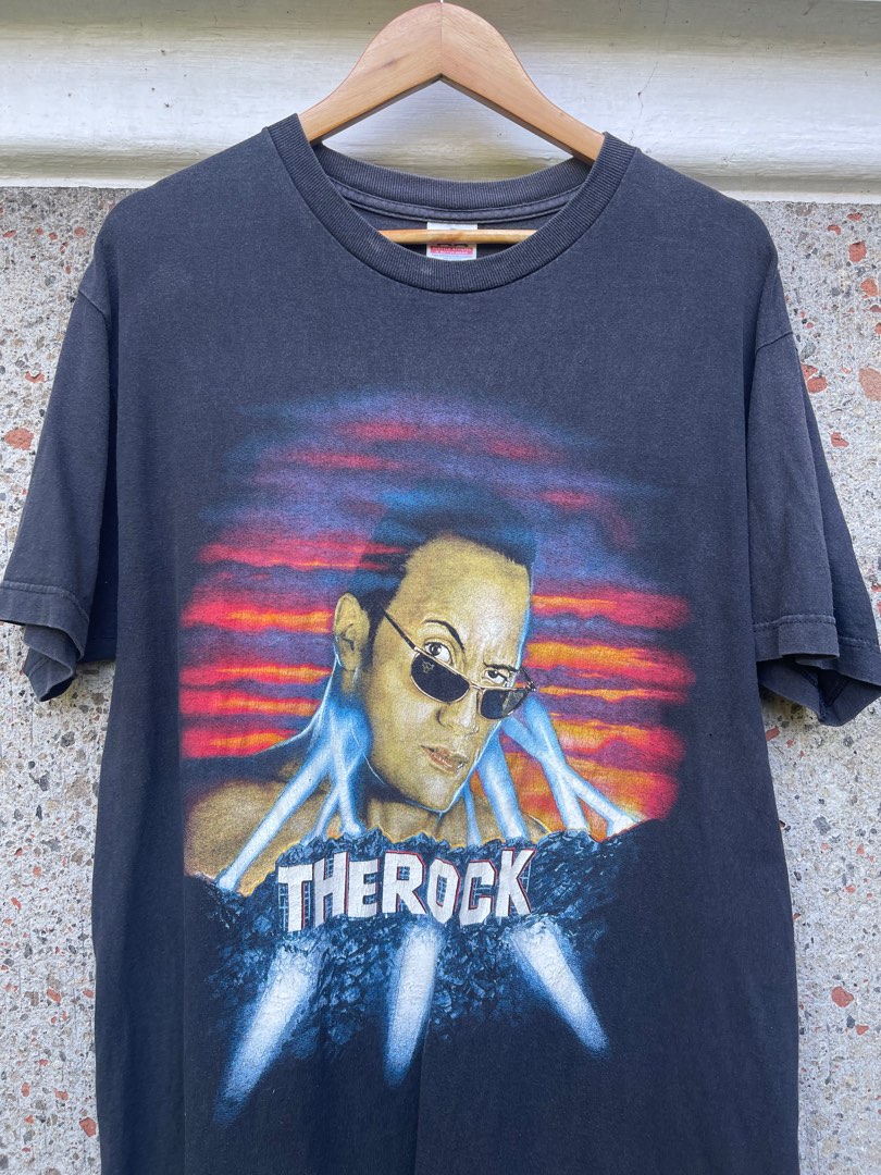Vintage WWF The Rock Tee Shirt, Men's Fashion, Tops & Sets, Tshirts ...