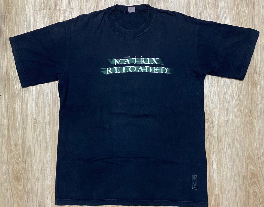 VTG 00's THE MATRIX RELOADED PROMO SHIRT, Men's Fashion, Tops & Sets ...