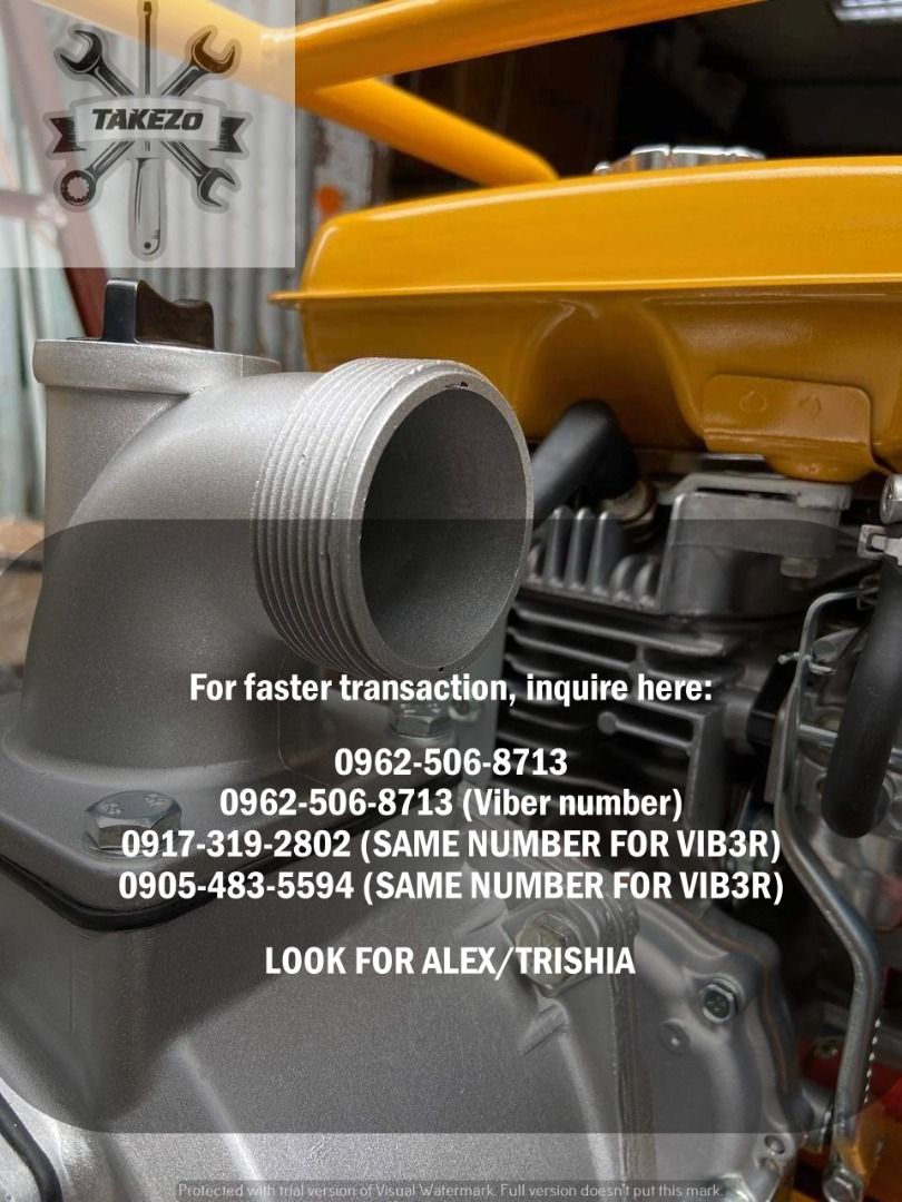 Water Pump with Robin Engine ‍ Pump Model: PN207‍ Brand: Nagoya‍ Engine ...