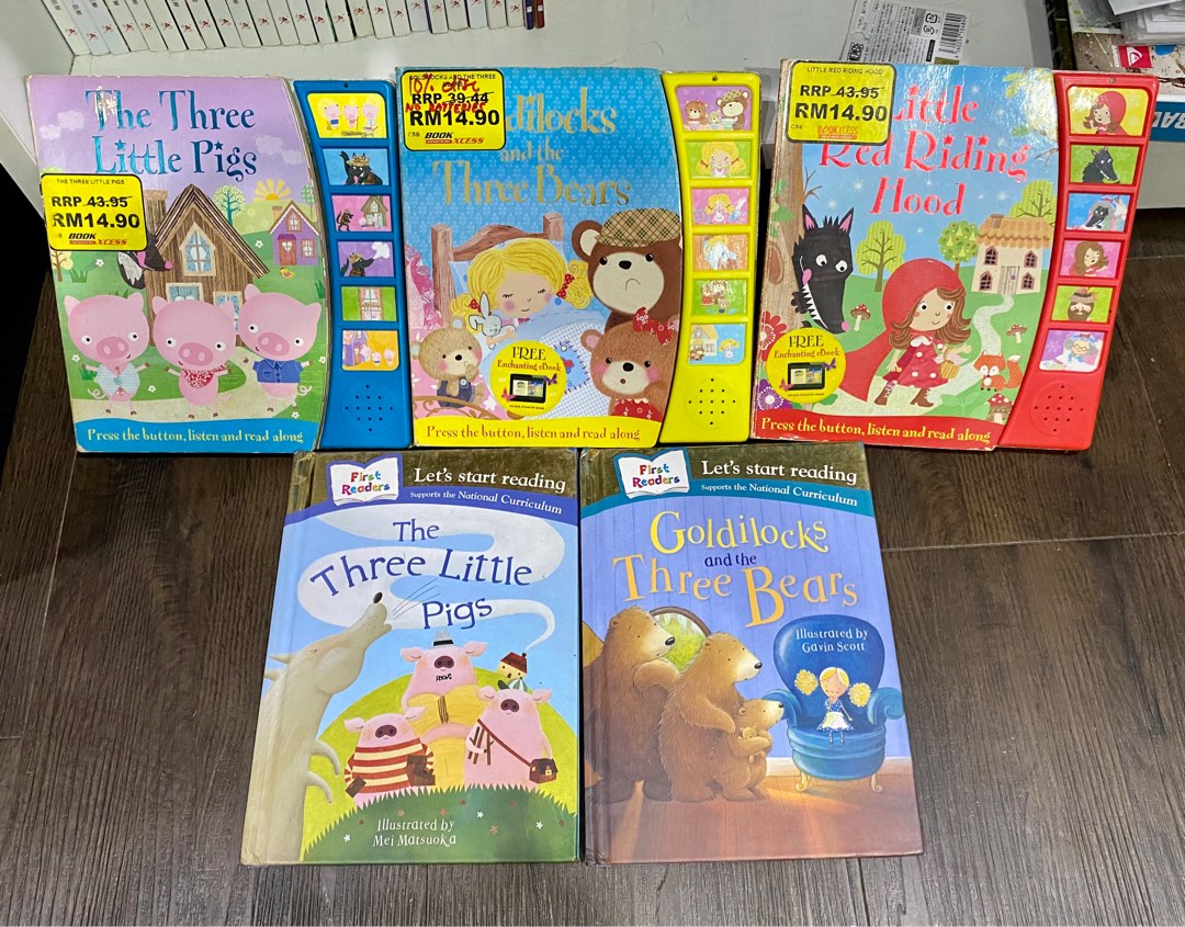 5 pieces hardcover Fairytale storybooks - The Three Little Pigs ...