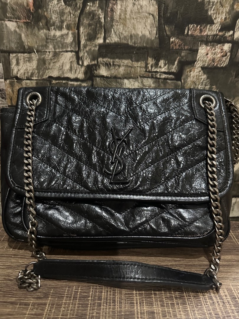 YSL Nikki aged skin leather, Luxury, Bags & Wallets on Carousell