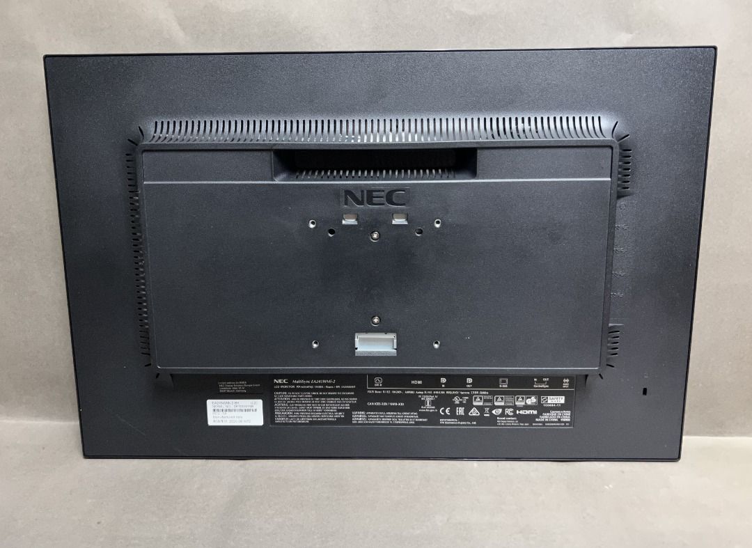 現貨多部 冇底座 NEC MultiSync EA245WMi-2 24" Full HD LED Flat 黑色1920x1200 FHD 60Hz 無邊框｜不閃屏 低藍光 無邊框 顯示器 ...
