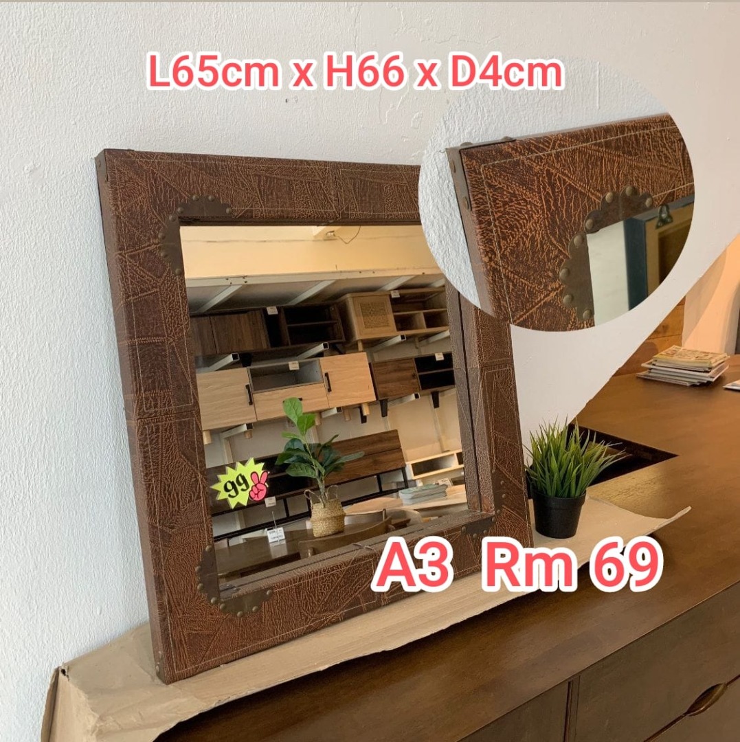 65 cm Decoration Wall Mirror Cermin Dinding Classic Design Self Pick Up ...