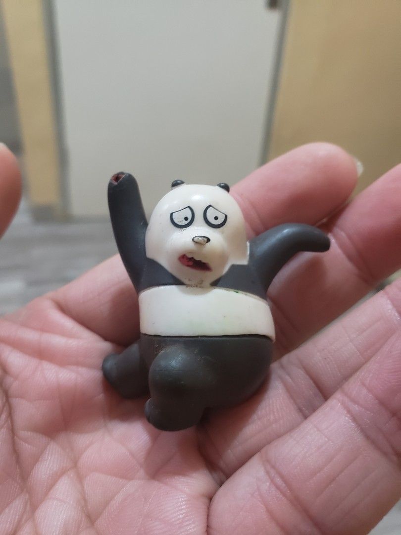 ACTION MINI FIGURE FIGUR WBB WE BARE BEARS PANDA BERUANG BLACK WHITE BW ...