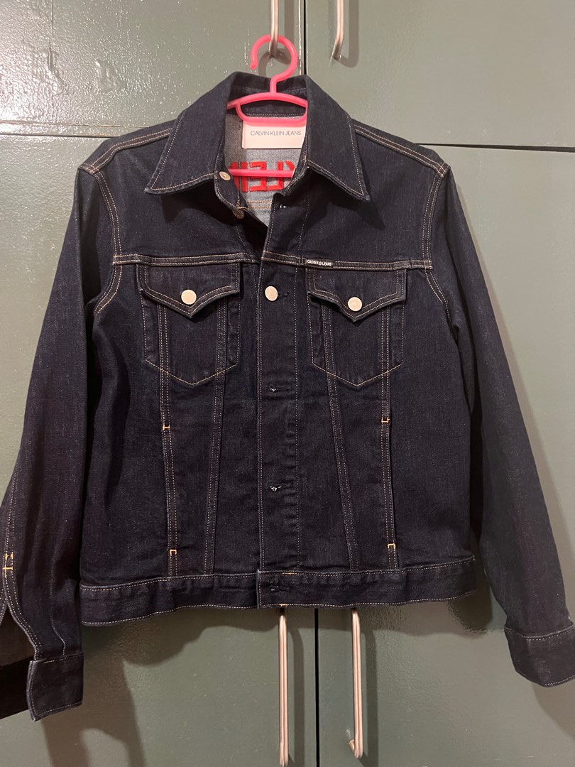 Calvin Klein maong jacket, Women's Fashion, Coats, Jackets and ...