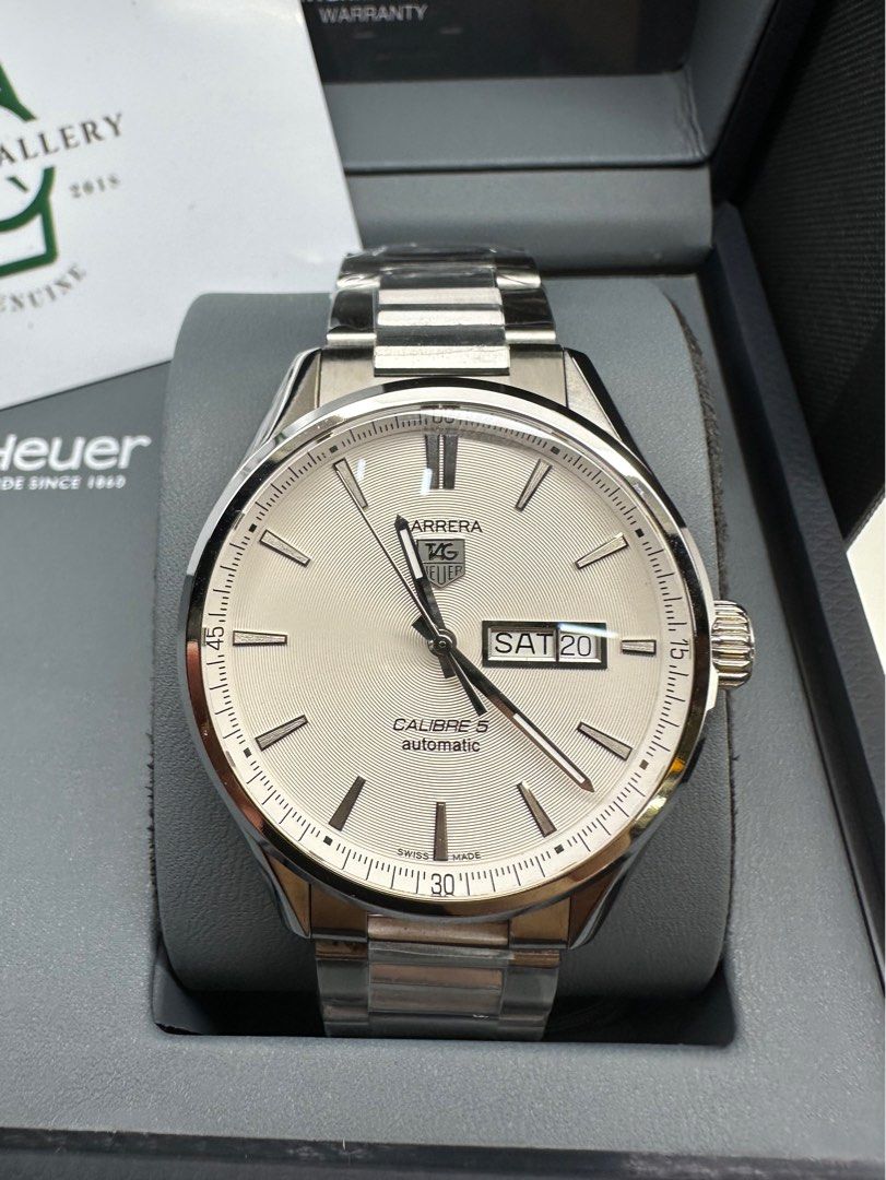 Tag Heuer Carrera White Steel 41mm Automatic WAR201B.BA0723, Luxury ...