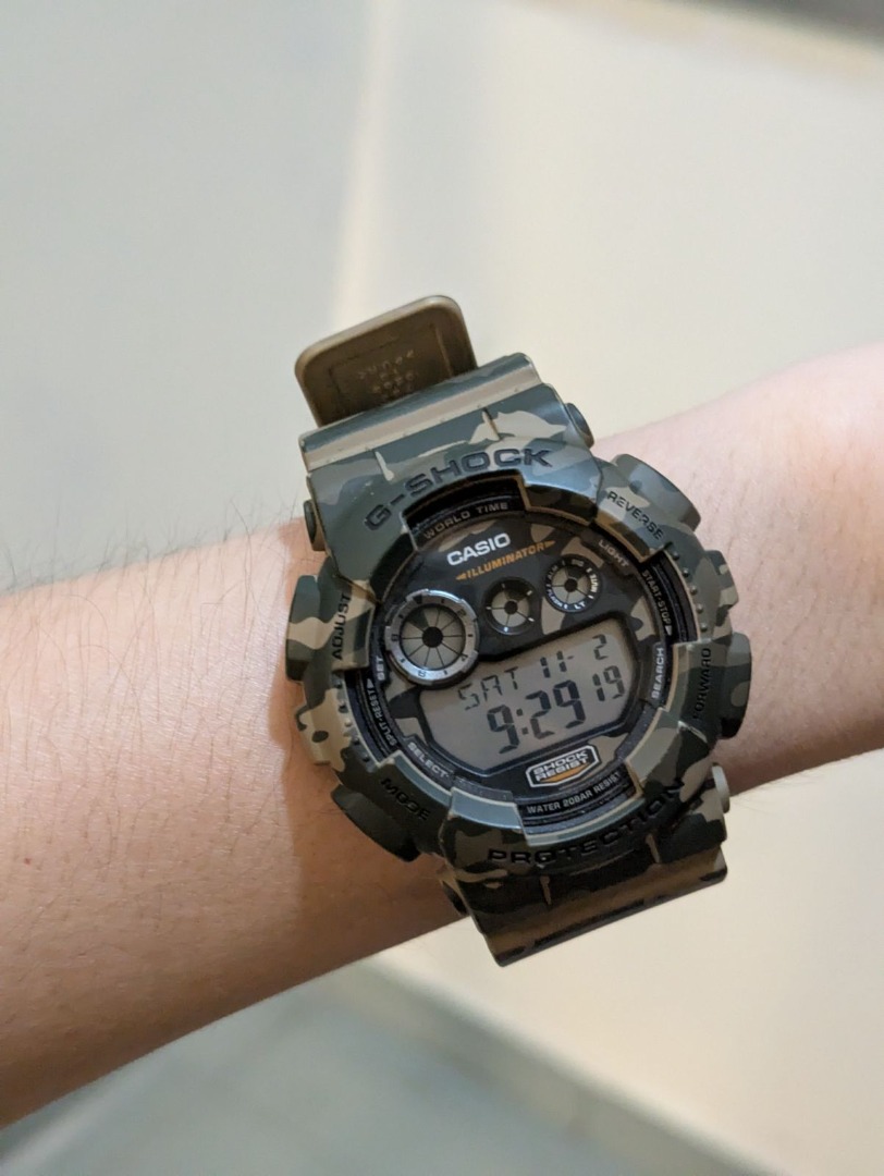 Casio GD-120CM-5DR G-Shock Digital Sporty Design Army Green Camouflage ...