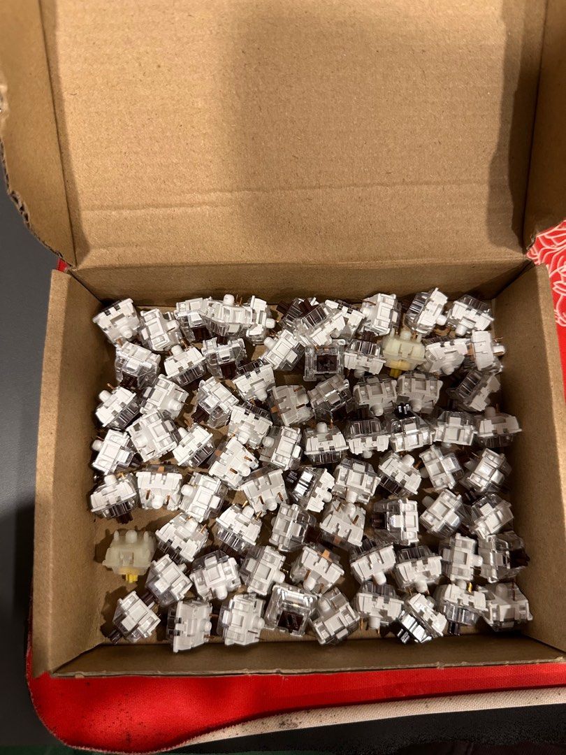 Cherry brown switches with some lubed gatorade milky yellow switches, Computers & Tech, Parts ...