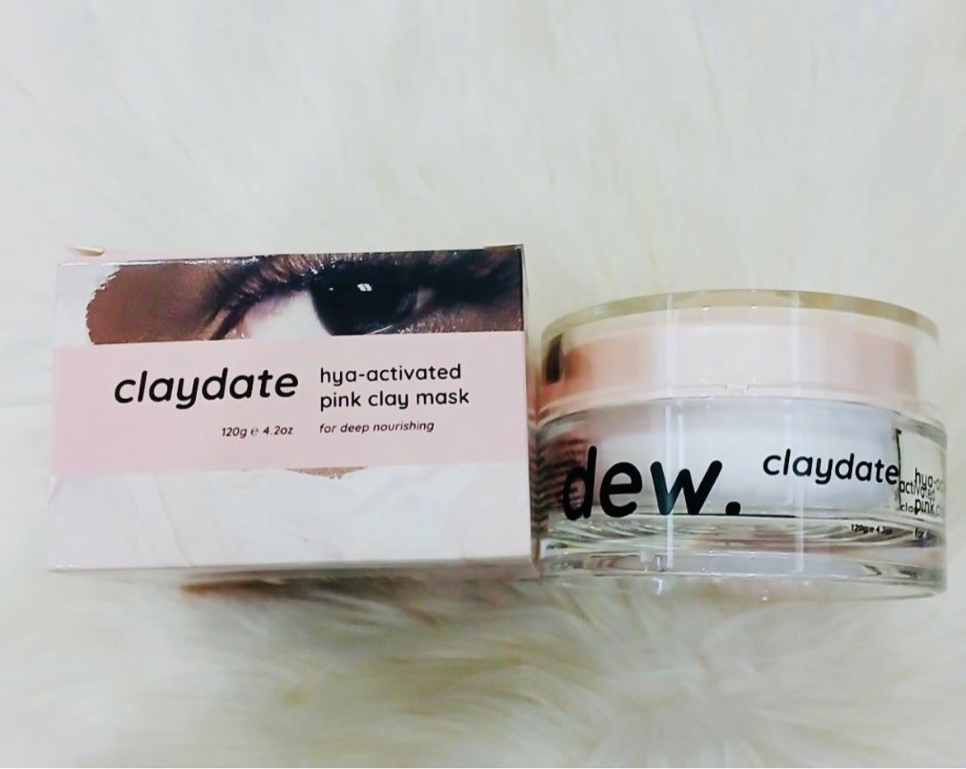 CLAYDATE DEW OF THE GODS HYA ACTIVATED PINK CLAY MASK, Beauty & Personal Care, Bath & Body, Body ...