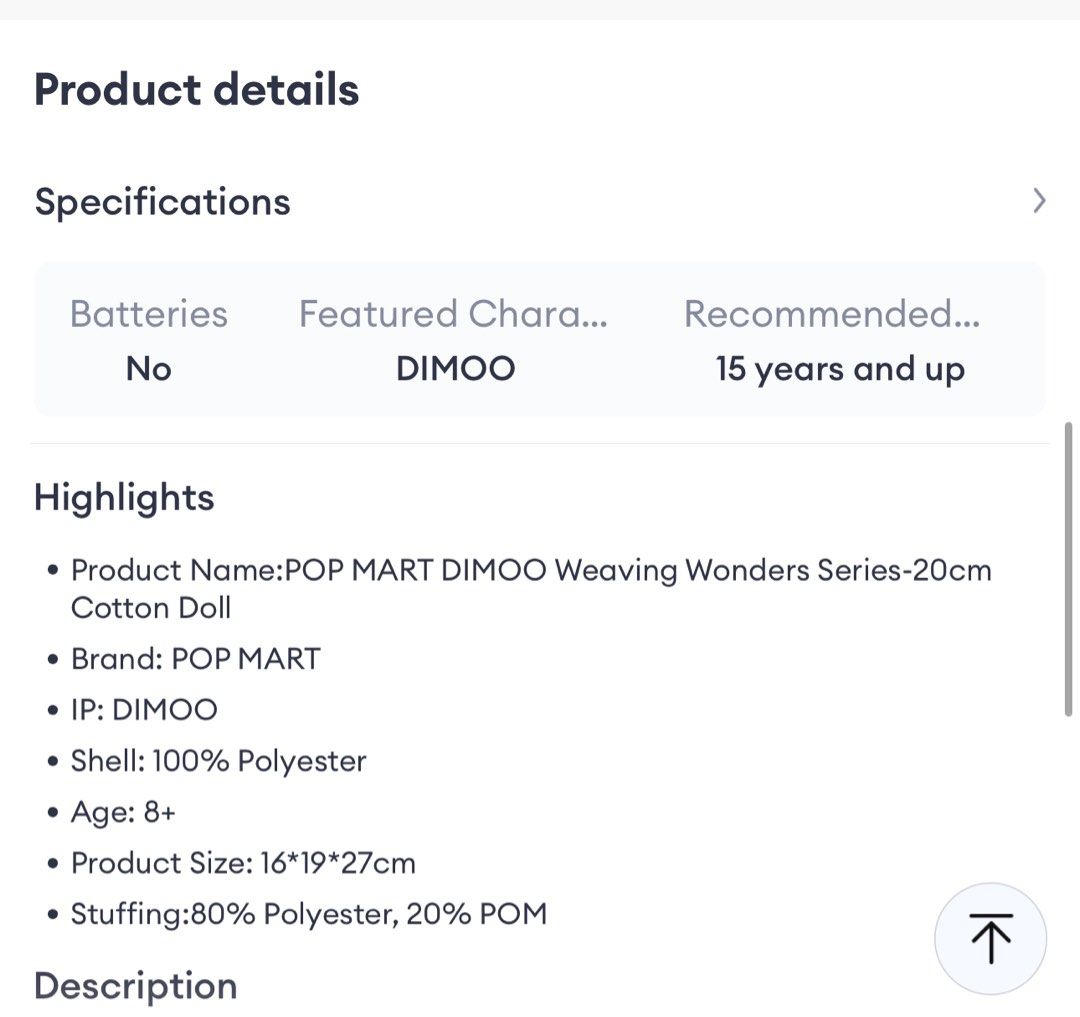 Onhand! Dimoo plush popmart, Hobbies & Toys, Toys & Games on Carousell