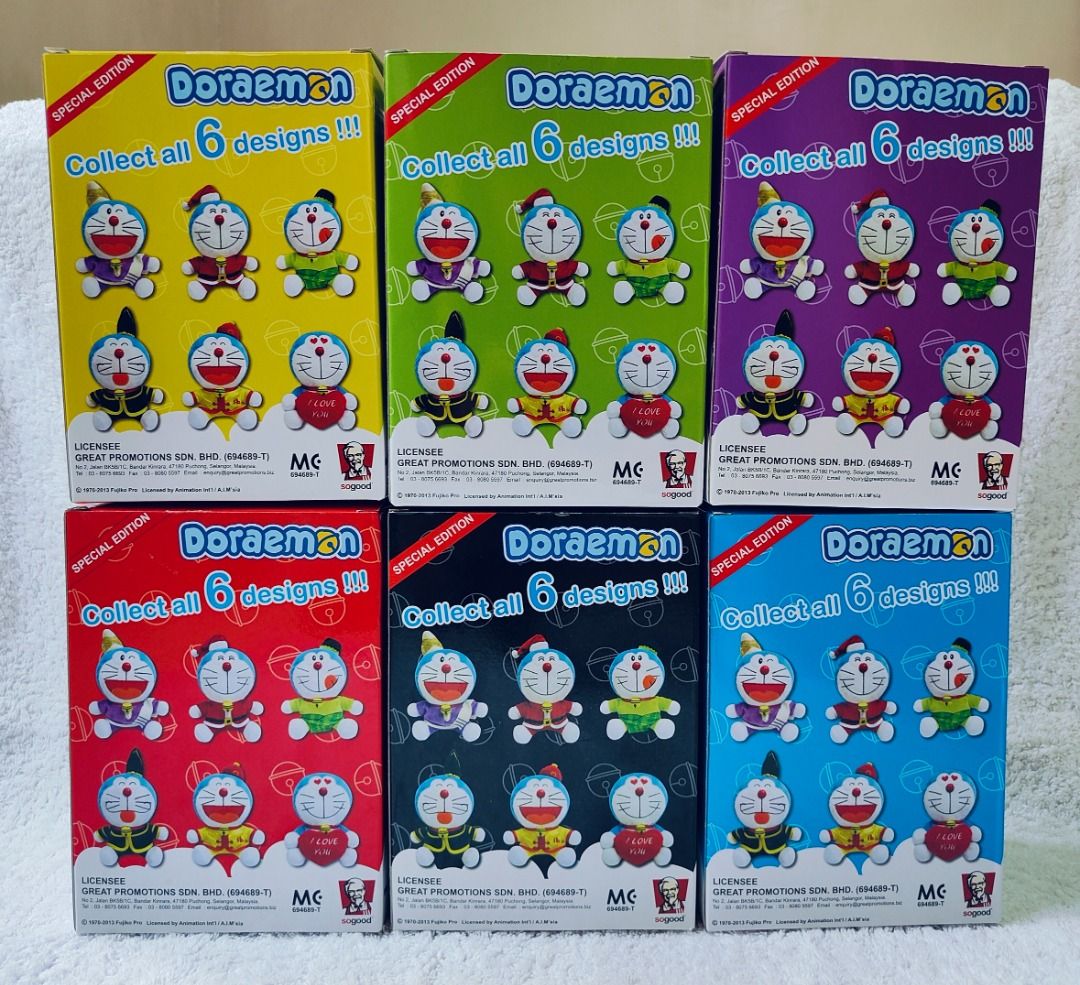 Doraemon KFC Malaysia Special Edition Plush Toy Collection (Six ...