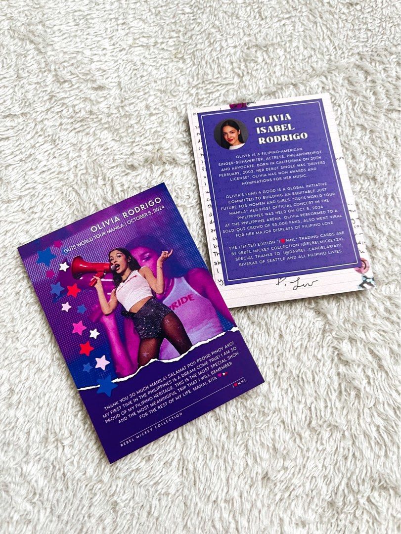 EXCLUSIVE OLIVIA RODRIGO TRADING CARDS, Hobbies & Toys, Memorabilia ...