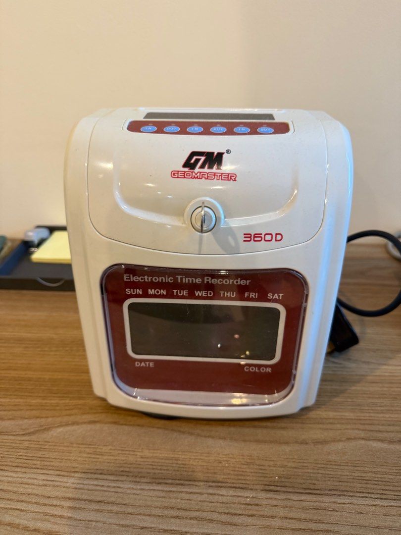 GEOMASTER 360D Fullset Electronic Time Recorder Punch Card Machine ...