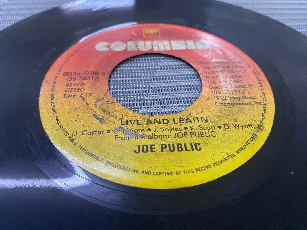 JOE PUBLIC - Live And Learn / I Like It - Philippines Original Music ...