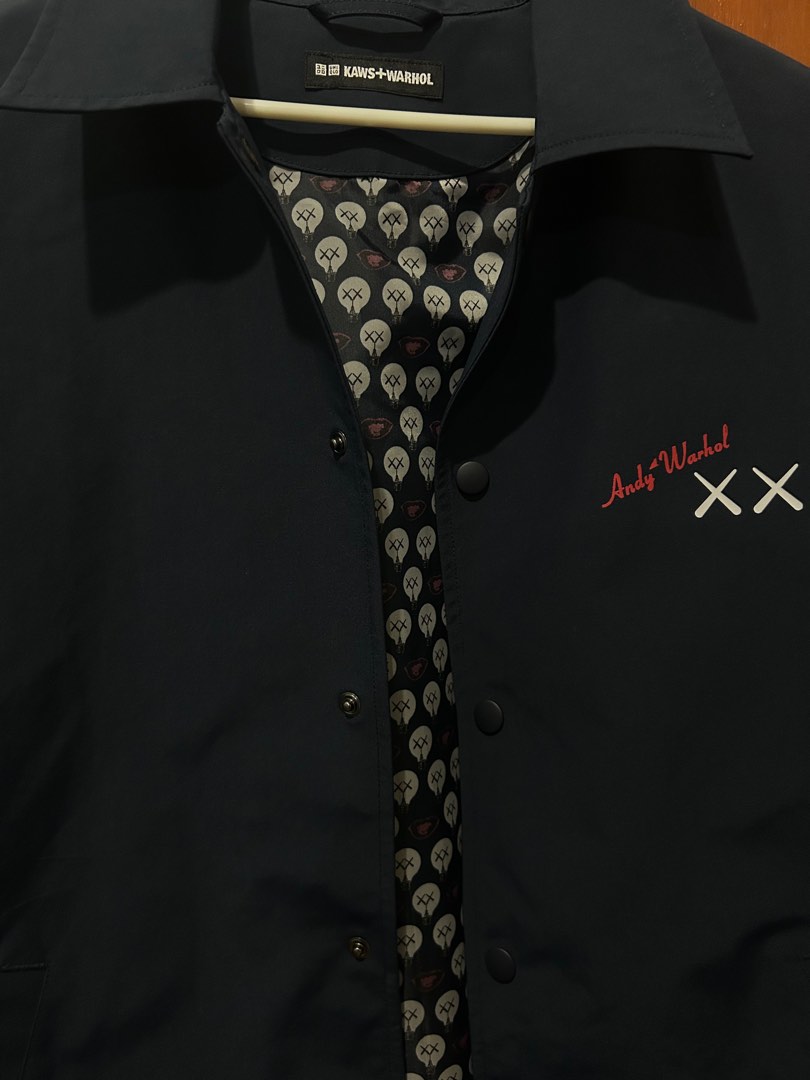 KAWS + Warhol Coach Jacket (Navy Blue), Men's Fashion, Coats, Jackets ...
