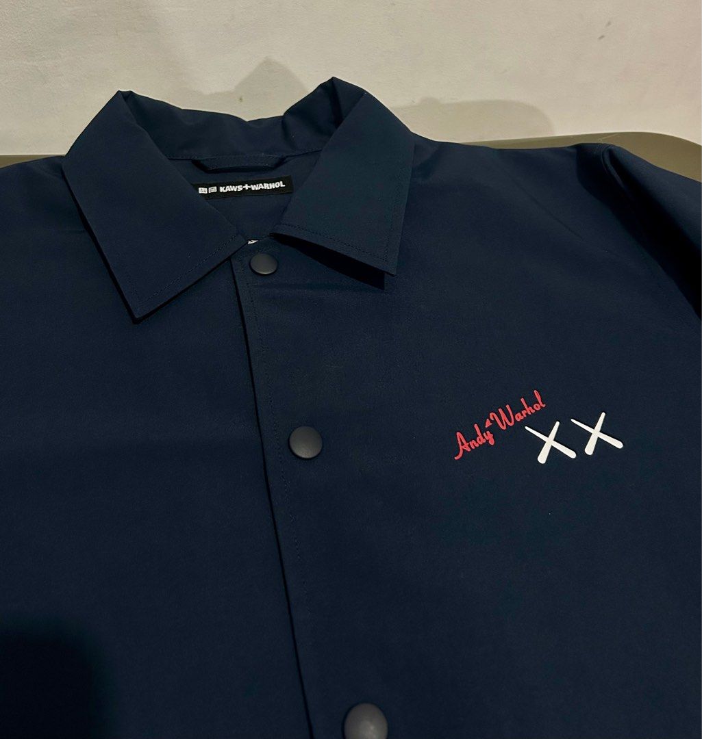 KAWS + Warhol Coach Jacket (Navy Blue), Men's Fashion, Coats, Jackets ...