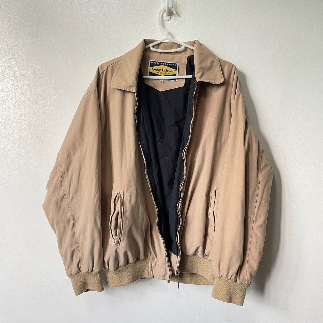 Khaki Beige Harrington Jacket Tonny Falconny brand 90s nineties vintage ...