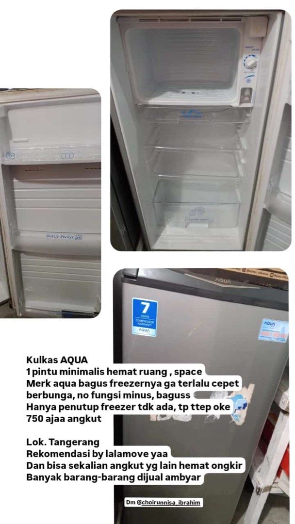 Kulkas Aqua, Kualitas Bagus, Perabotan Rumah di Carousell