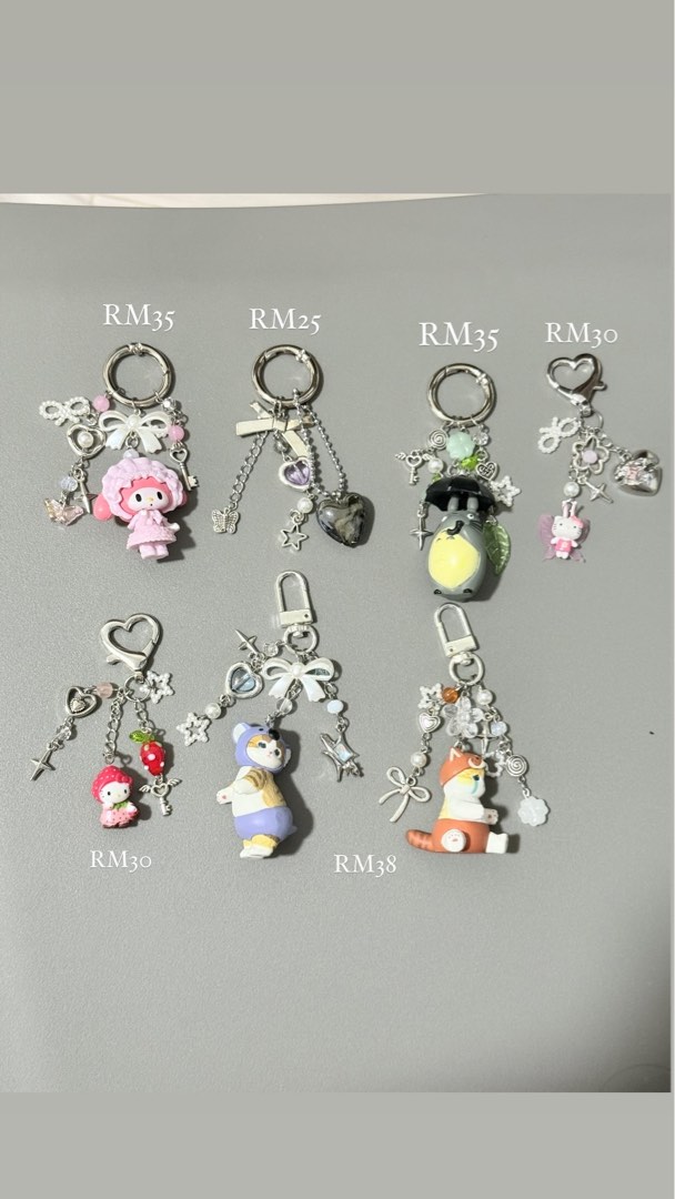 Labubu / totoro / mofusand / sanrio keychains, Women's Fashion, Jewelry ...