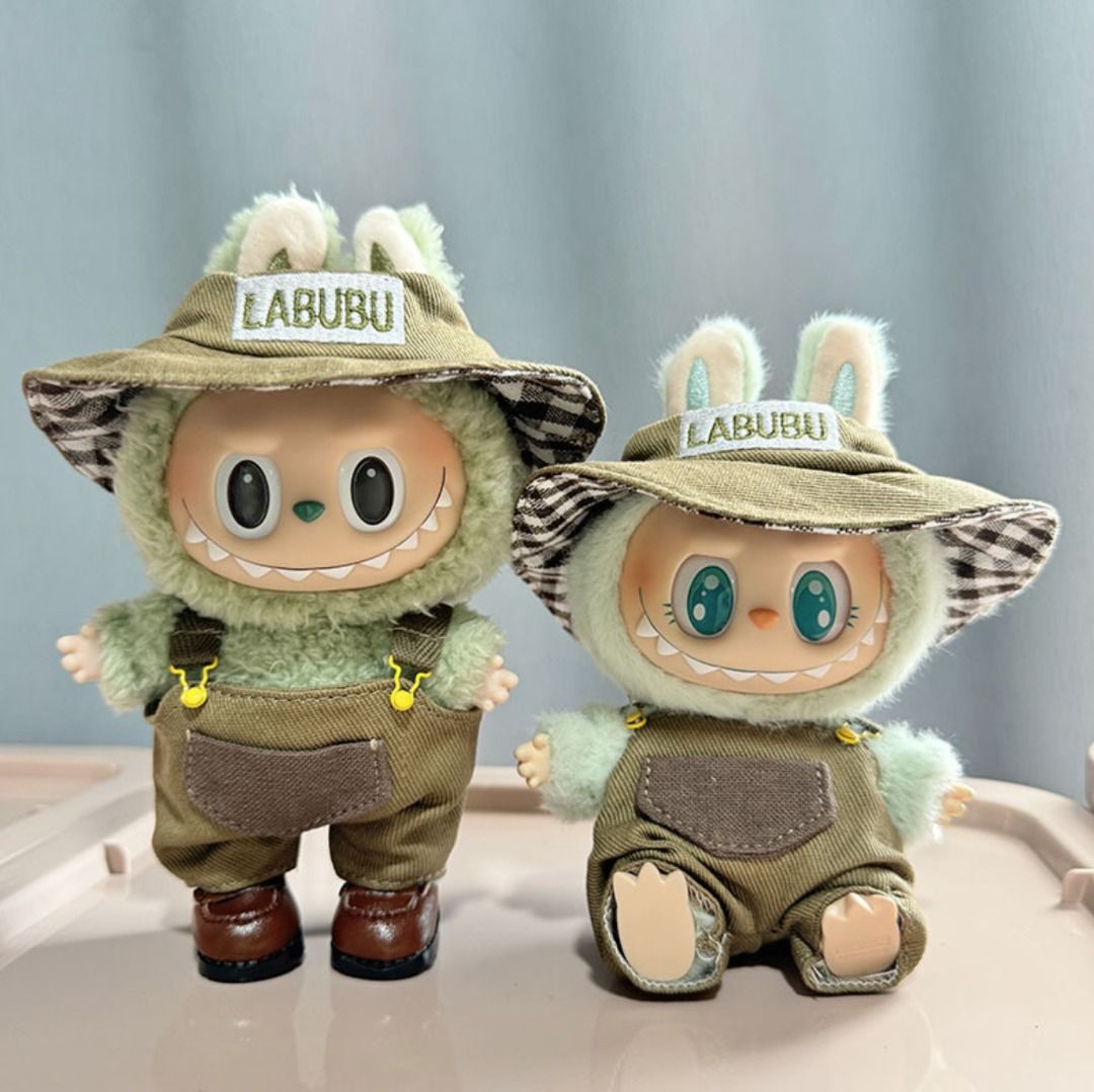 Labubu Adventurer Green Brown Overalls Labubu Clothes Labubu Cloths ...