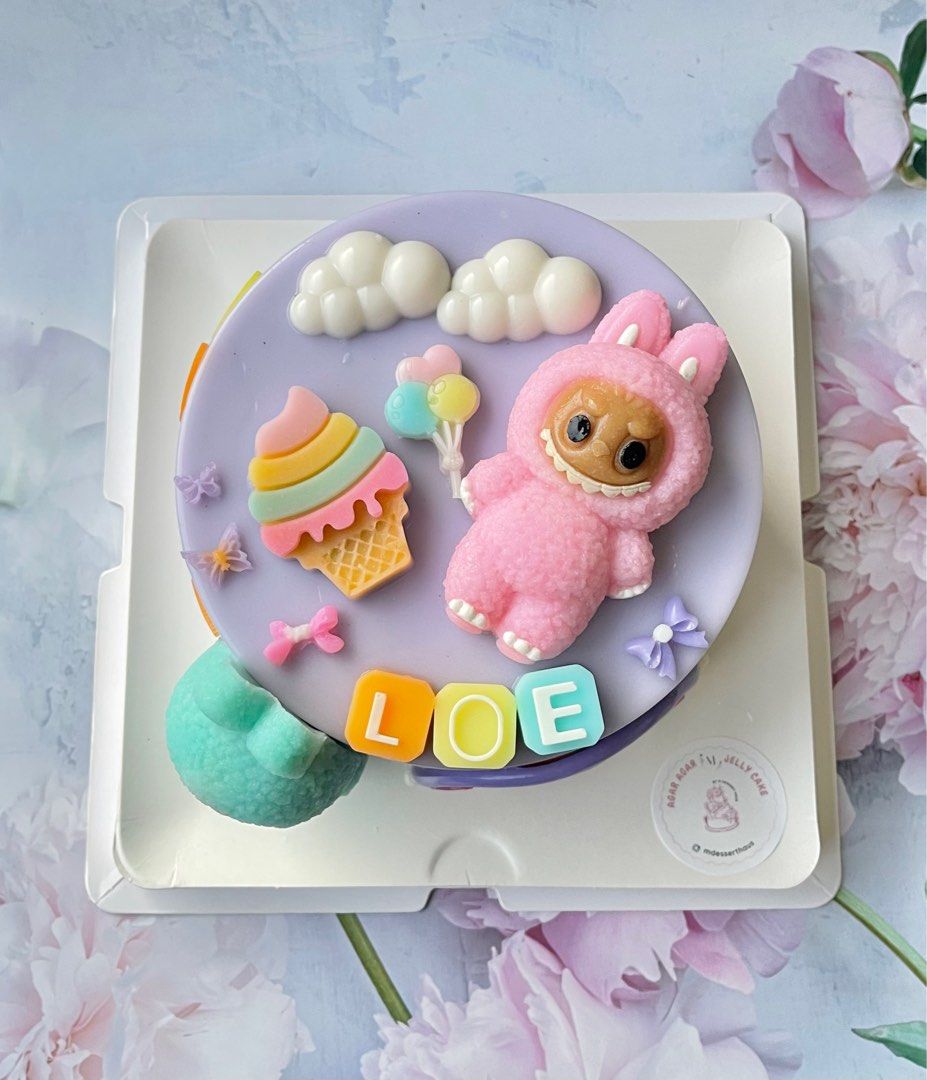 Labubu Agar Jelly Cake | Labubu Cake | Labubu, Food & Drinks, Homemade ...