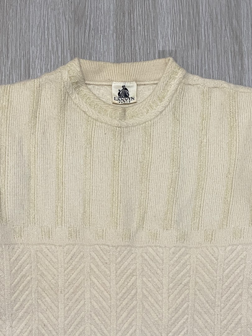 Lanvin Paris vintage 90s wool cashmere sweater jumper pullover, Men's ...
