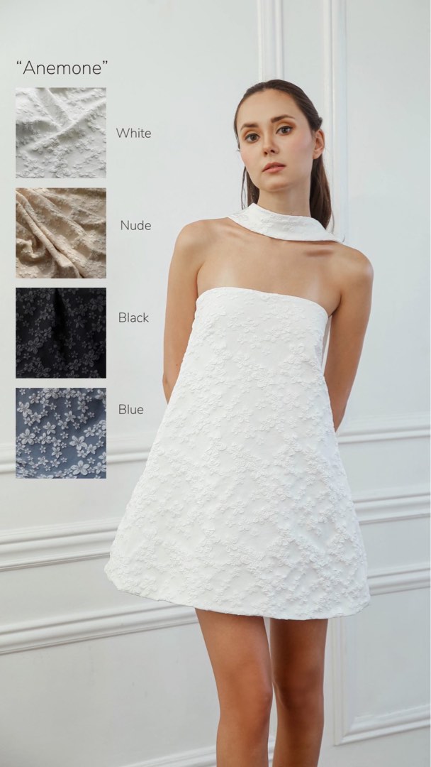 Laure by Roma white brocade dress, Women's Fashion, Dresses & Sets ...