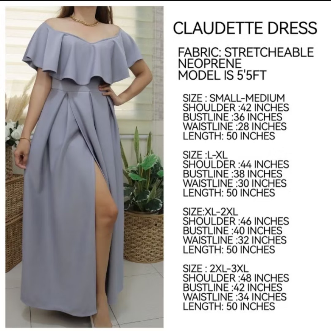 LIGHT & DARK GRAY COLOR BRIDAL ENTOURAGE BRIDESMAIDS LONG GOWN, Women's ...