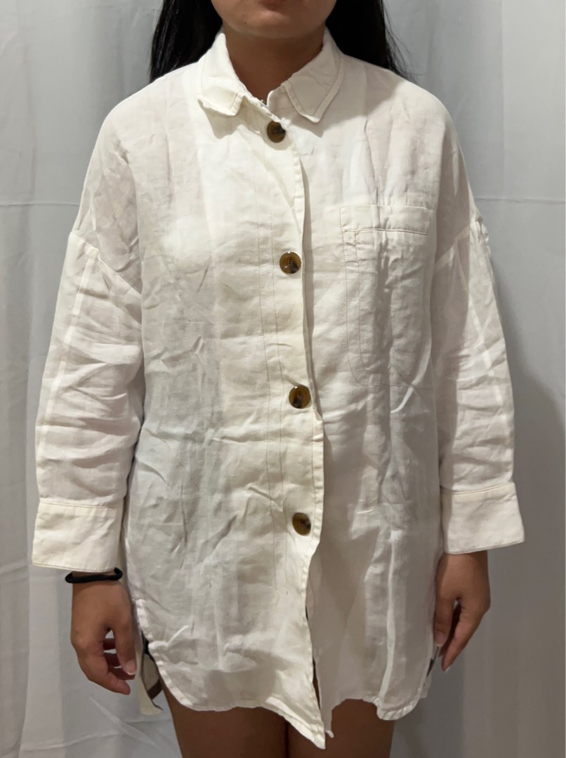 Linen Longsleeves - Can be for Summer Swimsuit cover up, Women's ...