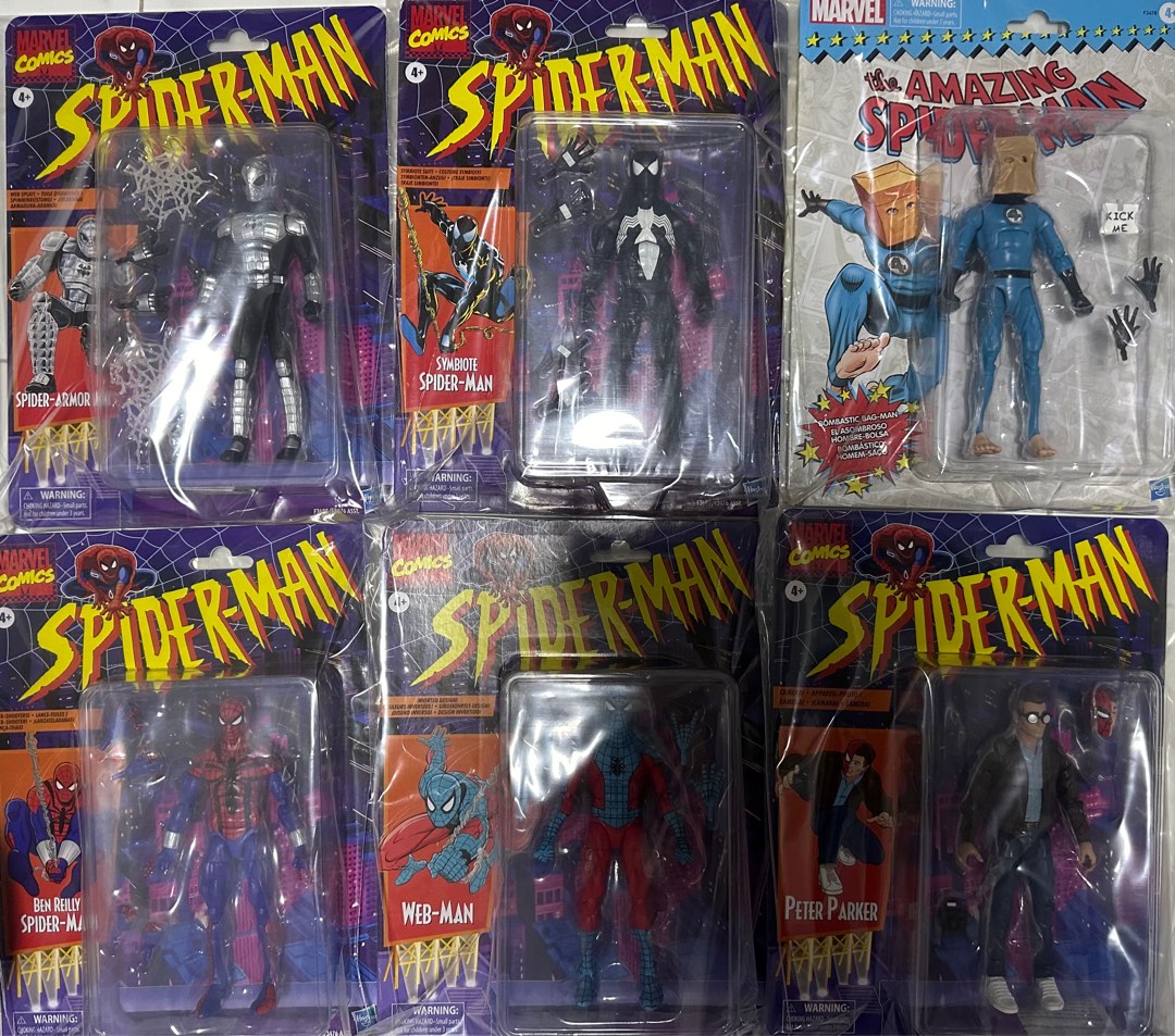 Marvel Legends Retro card - Symbiote Spiderman/Ben Reilly/Ghost Rider ...
